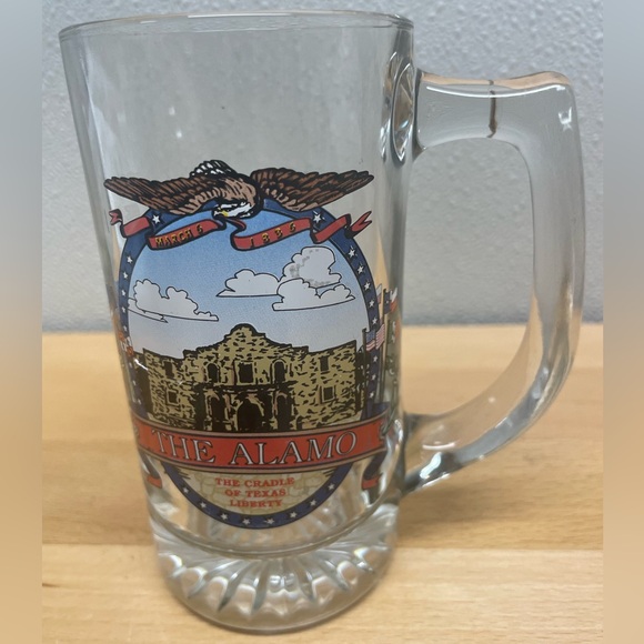 Dining | The Alamo Glass Stein Beer Mug 55 Tall Texas The Cradle Of ...